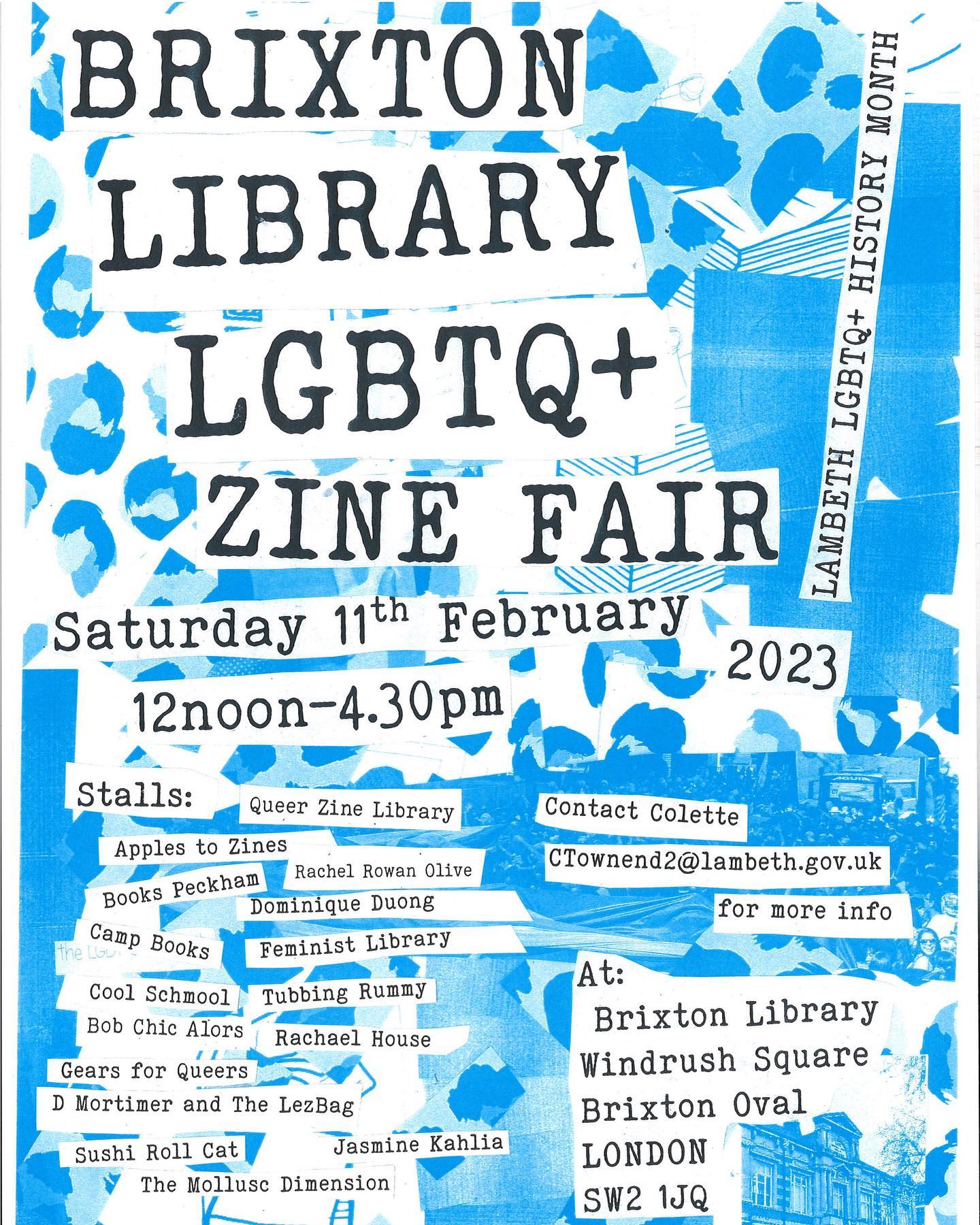 LBGTQ+ Zine Fair at Brixton Library (feat. Rachael House) • Colossive Press