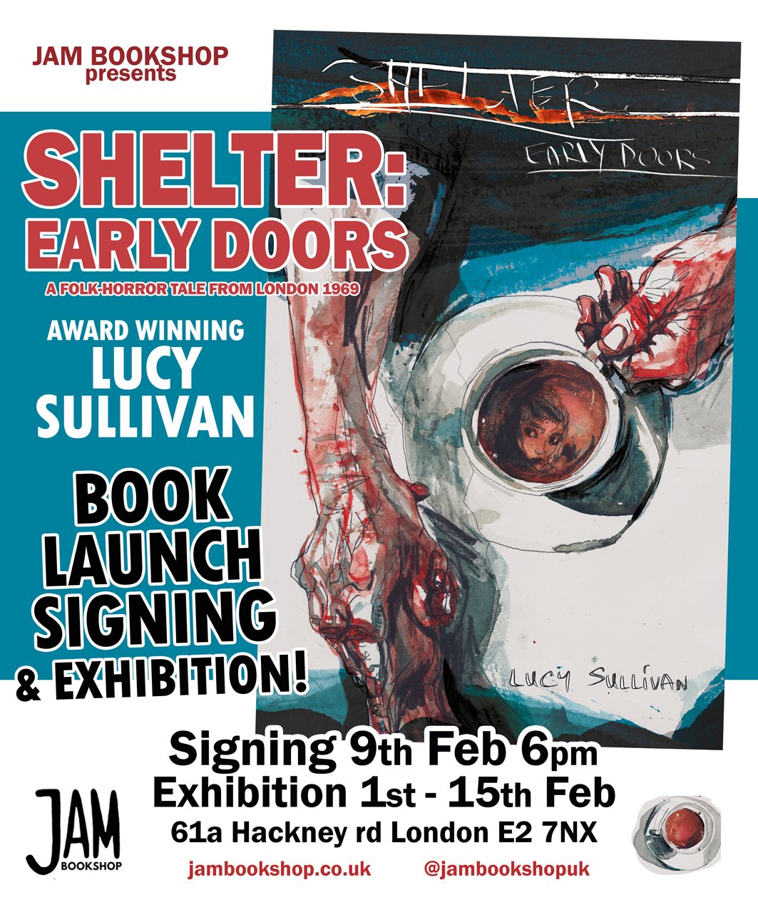 Lucy Sullivan launch party at Jam Bookshop (February 9th) • Colossive Press